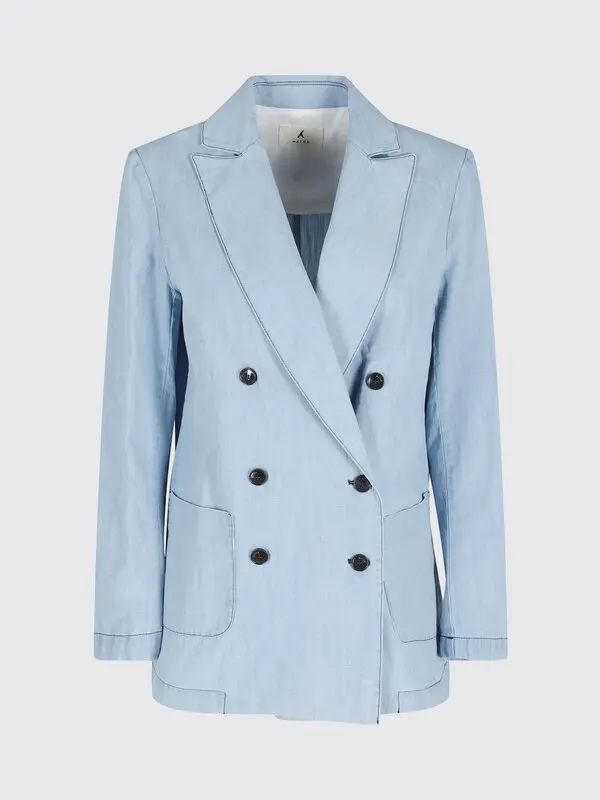 MYTHS Double-breasted Cotton Jacket - Blue