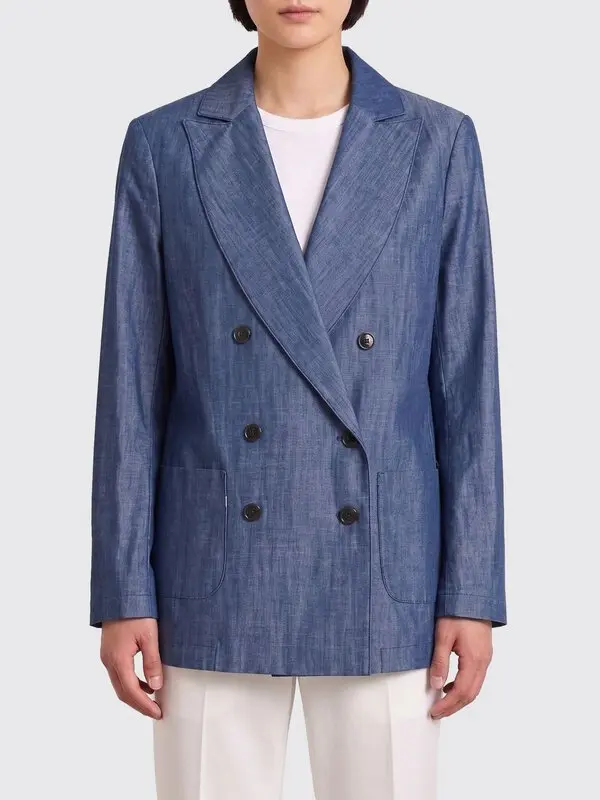 MYTHS Double-breasted Cotton Jacket - Navy