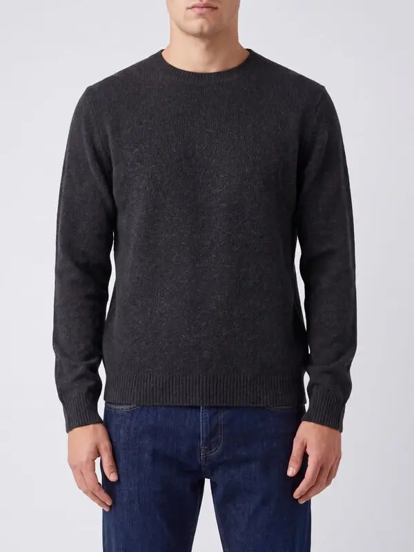 ROBERTO COLLINA Pure Wool Crewneck Sweater - Black