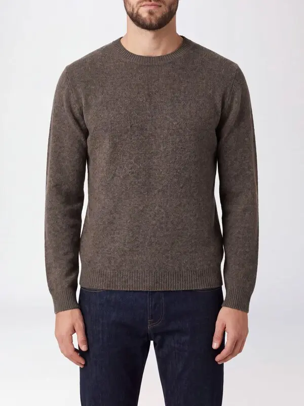 ROBERTO COLLINA Pure Wool Crewneck Sweater - Brown