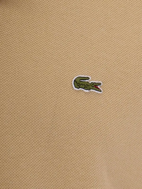 Lacoste Cotton Polo Shirt With Mini Logo - Sand