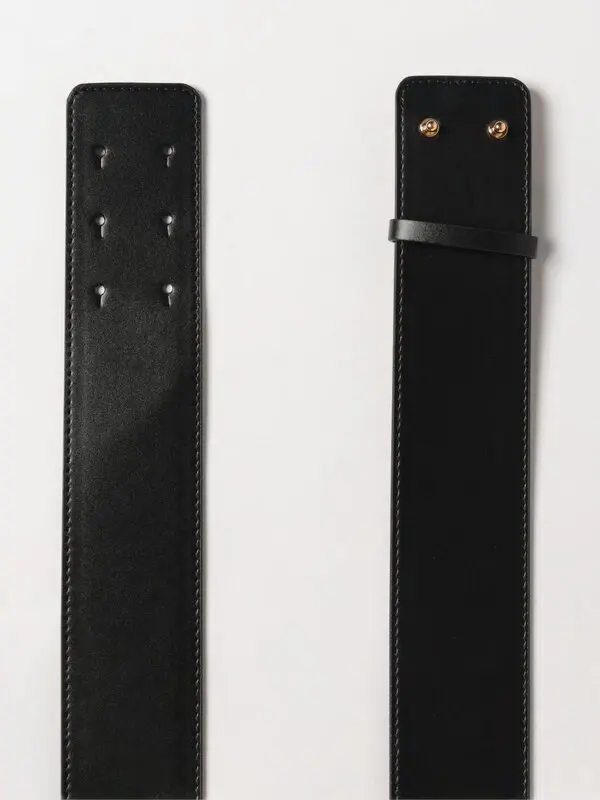 Elisabetta Franchi Belt With Monogram Clasp - Black