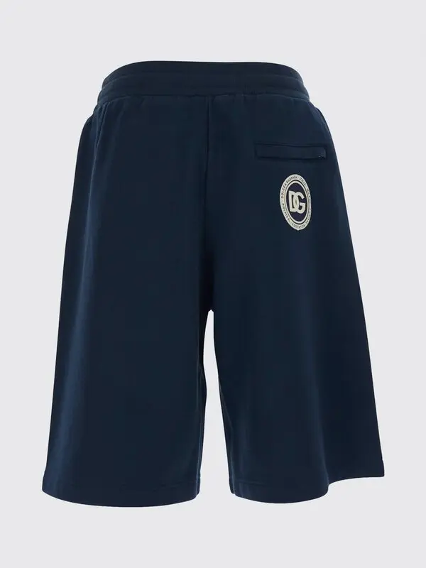 Dolce & Gabbana Cotton Jogging Shorts With Drawstring And Embroidered Logo