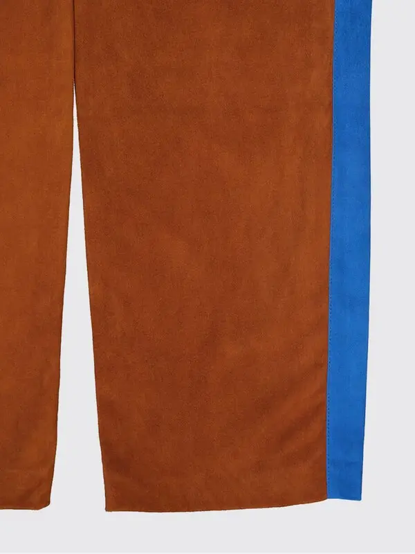 PAULA Dalila Suede Palazzo Trousers - Coffee