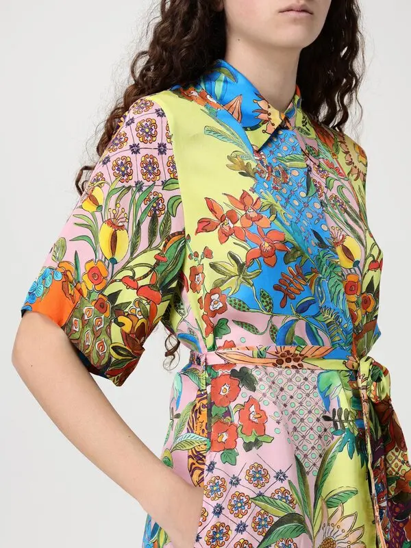 Liu Jo Printed Satin Shirt Dress
