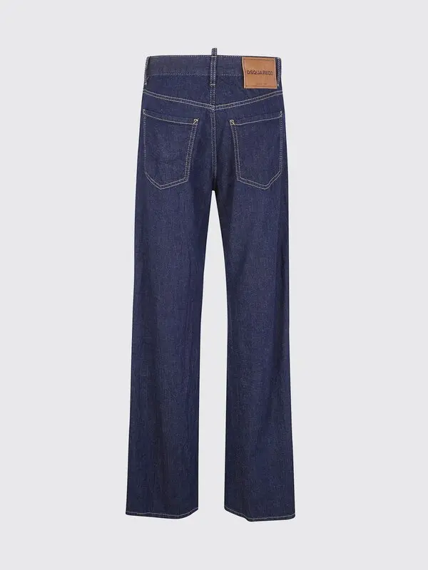 Dsquared2 Straight Jeans In Cotton Denim