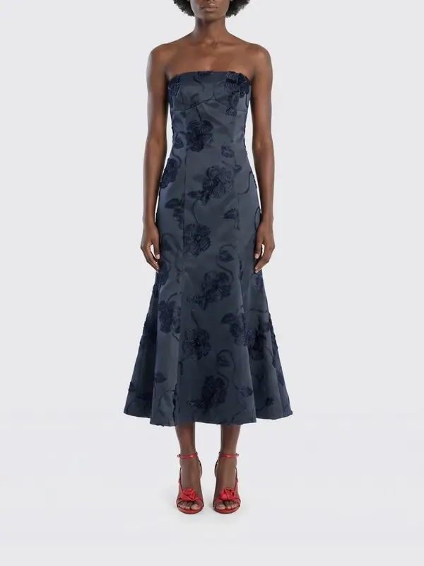 ROTATE BY BIRGER CHRISTENSEN Embroidered Strapless Mermaid Dress - Blue