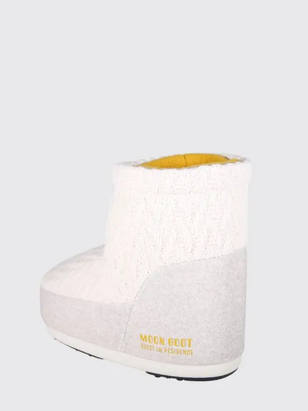 Moon Boot Textured Knit Boots - White