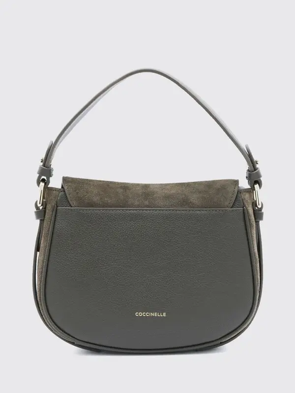 COCCINELLE Leather And Suede Shoulder Bag - Mud