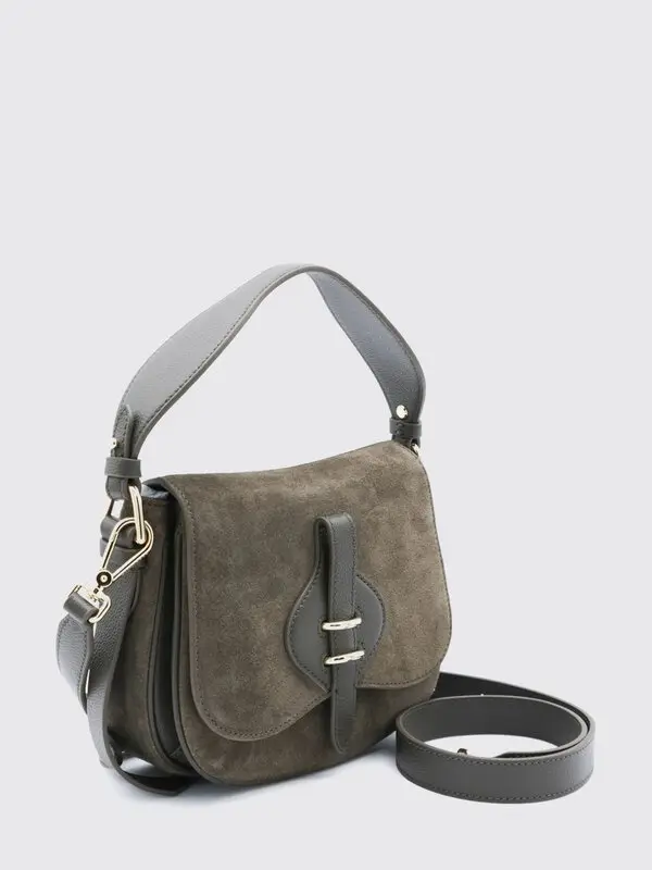 COCCINELLE Leather And Suede Shoulder Bag - Mud
