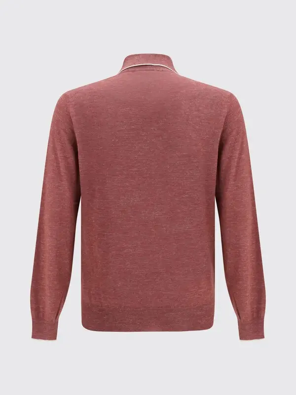 Brunello Cucinelli Cashmere Silk And Hemp Knit Polo Shirt