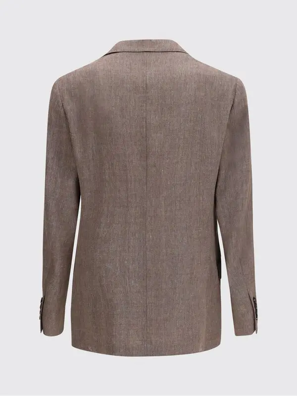 Brunello Cucinelli Double Breasted Blazer - Beige