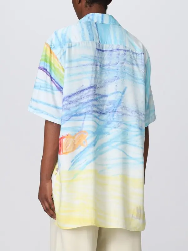 PAURA Graphic Print Button-up Shirt