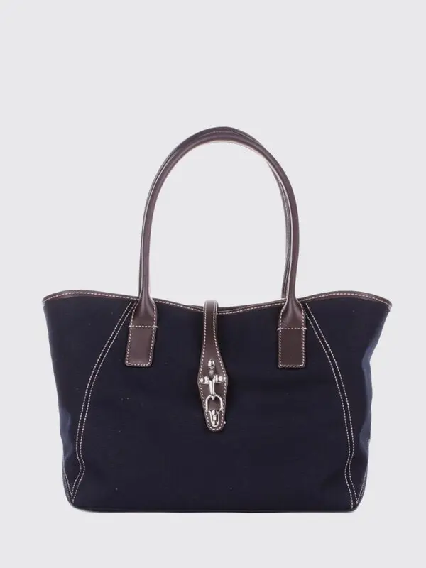 FAY Bag In Canvas And Leather - Blue