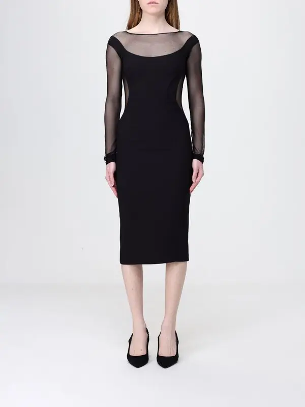 Elisabetta Franchi Stretch Viscose Midi Dress