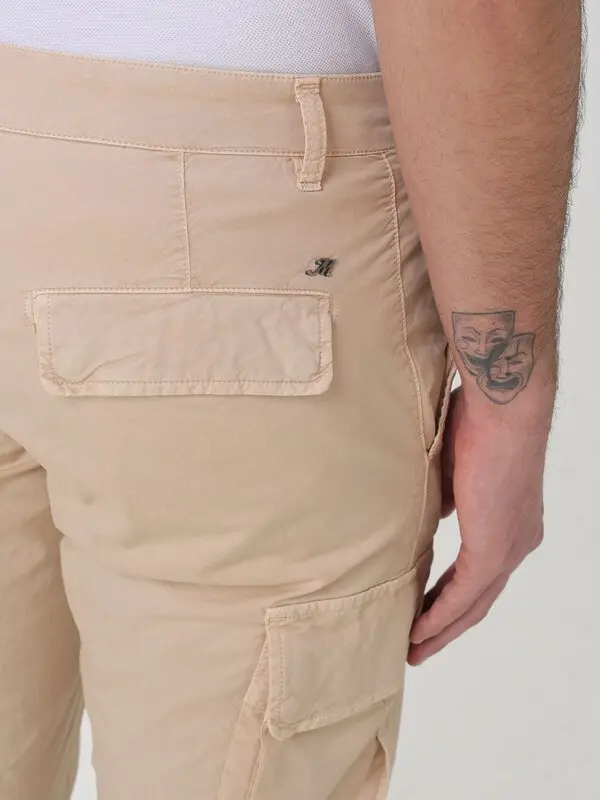 MASON'S Stretch Cotton Cargo Trousers - Beige