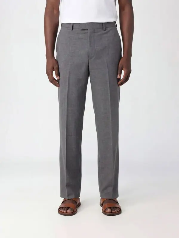 Emporio Armani Slim Fit Sartorial Trousers In Virgin Wool - Grey