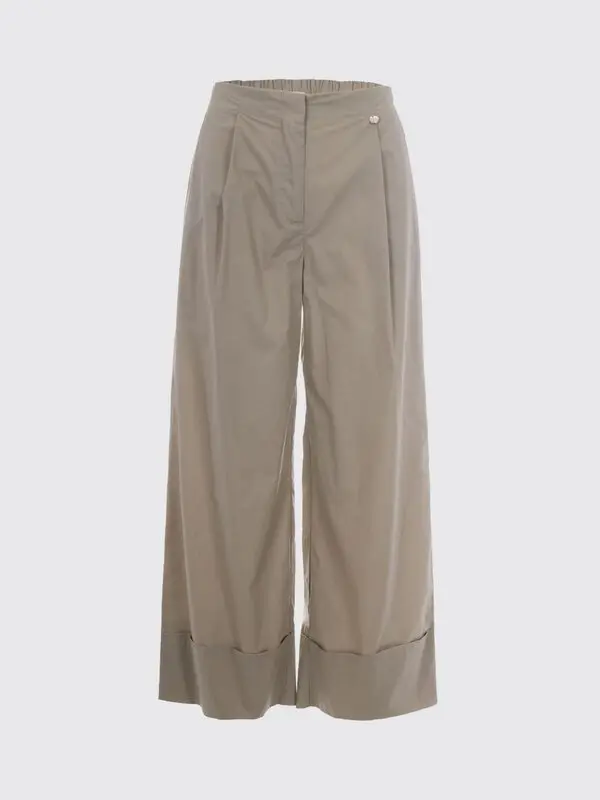 Liu Jo Cotton Palazzo Trousers - Grey