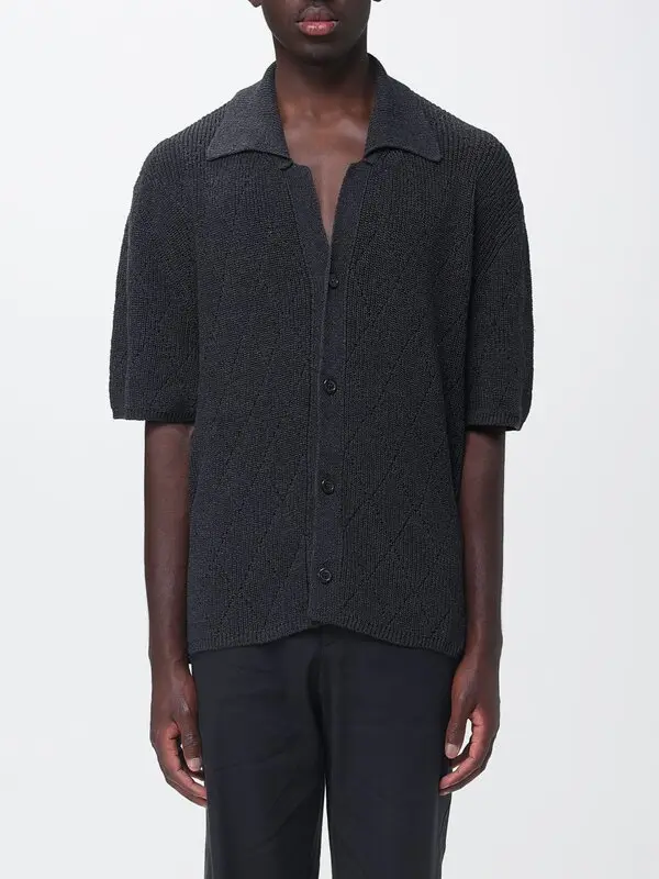 LANEUS Knitted Shirt - Black