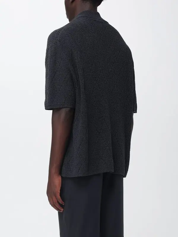 LANEUS Knitted Shirt - Black