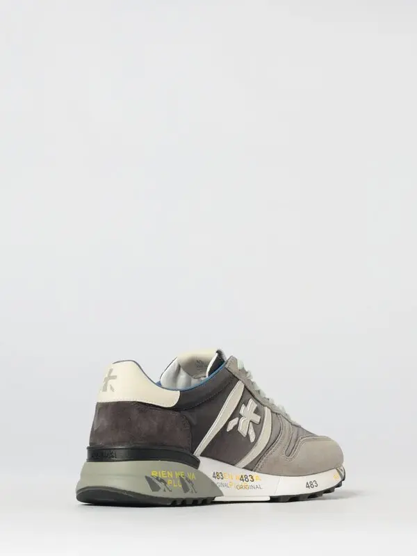 Premiata Lander Suede And Nylon Sneakers - Grey