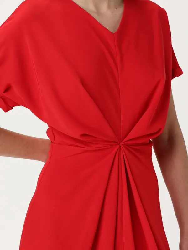 MEIMEIJ Knotted V-neck Dress