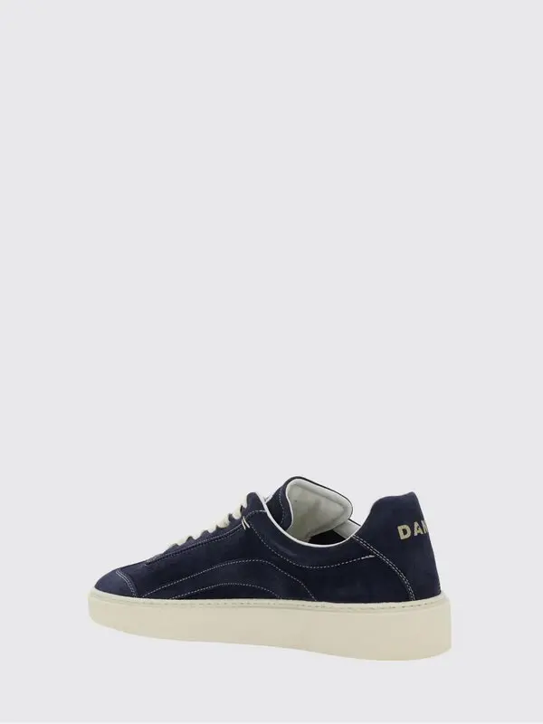 Dsquared2 Suede Calfskin Low-top Sneakers With Side Logo