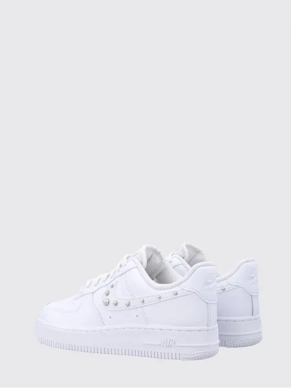 Nike Force 1 '07 Grain Leather Sneakers With Synthetic Pearls