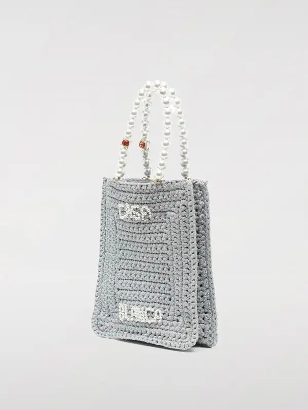 Casablanca Embroidered Crochet Shoulder Bag