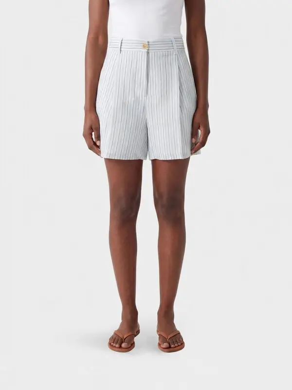 SEMICOUTURE Striped Pleated Shorts - Multicolor