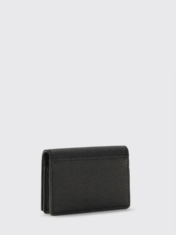 GANNI Butterfly Logo Recycled Leather Flap Wallet