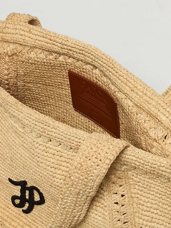 PATOU Woven Tote Bag With Monogram Detail