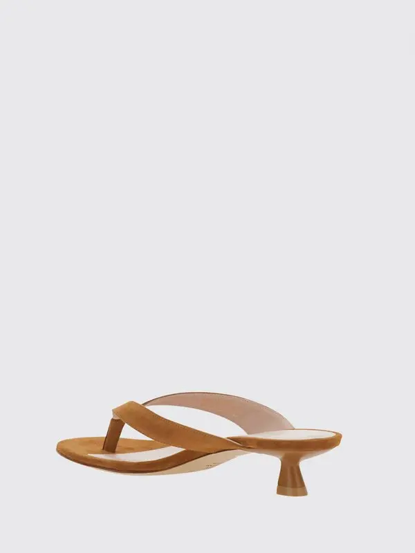 STUART WEITZMAN Suede Low-heeled Thong Sandals