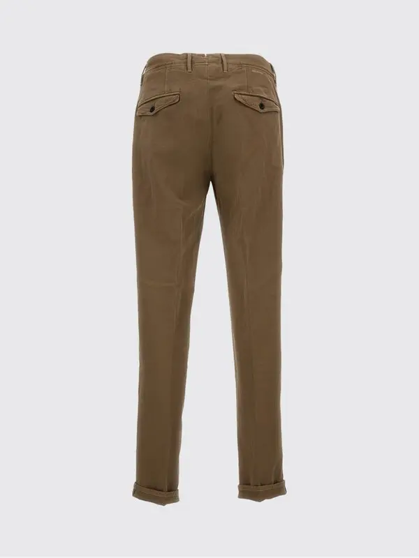 Incotex Cotton And Linen Chino Trousers - Brown