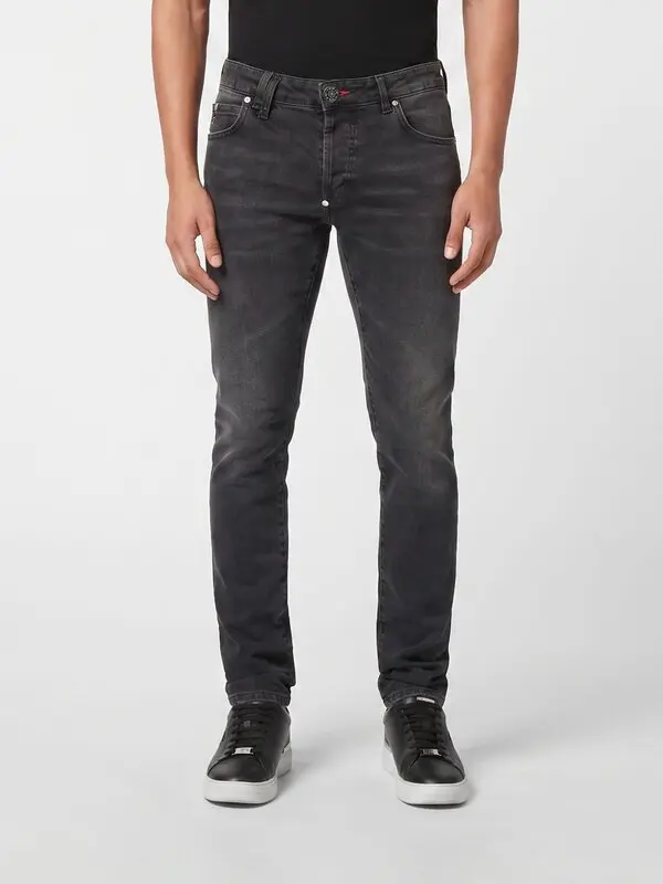 Philipp Plein Skinny Fit Jeans In Stretch Denim