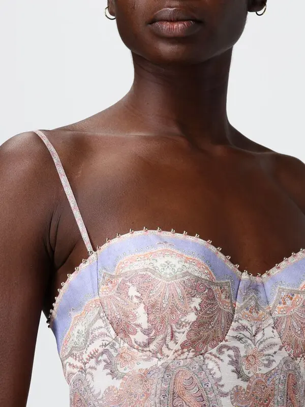 Zimmermann Alchemy Silk And Linen Midi Dress