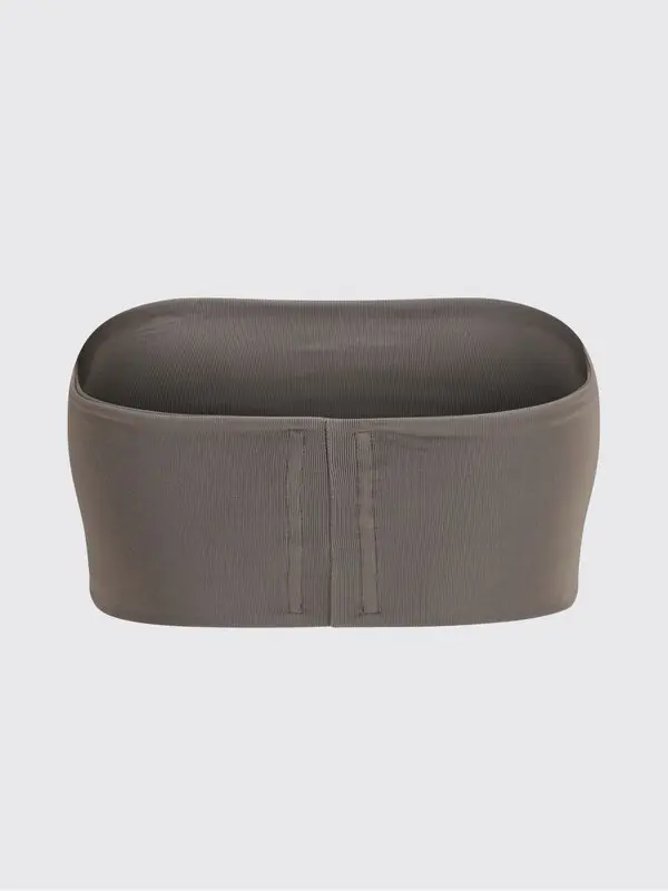 Rick Owens Ribbed Viscose Bandeau Top - Grey