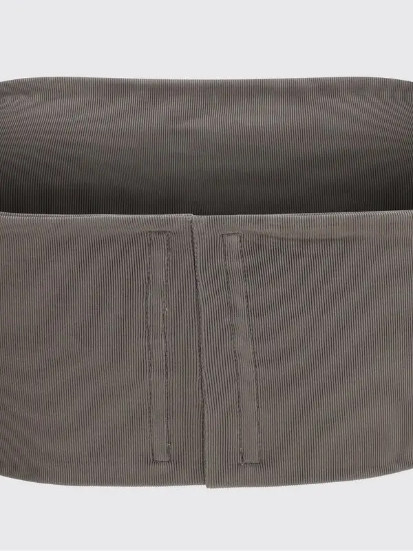 Rick Owens Ribbed Viscose Bandeau Top - Grey