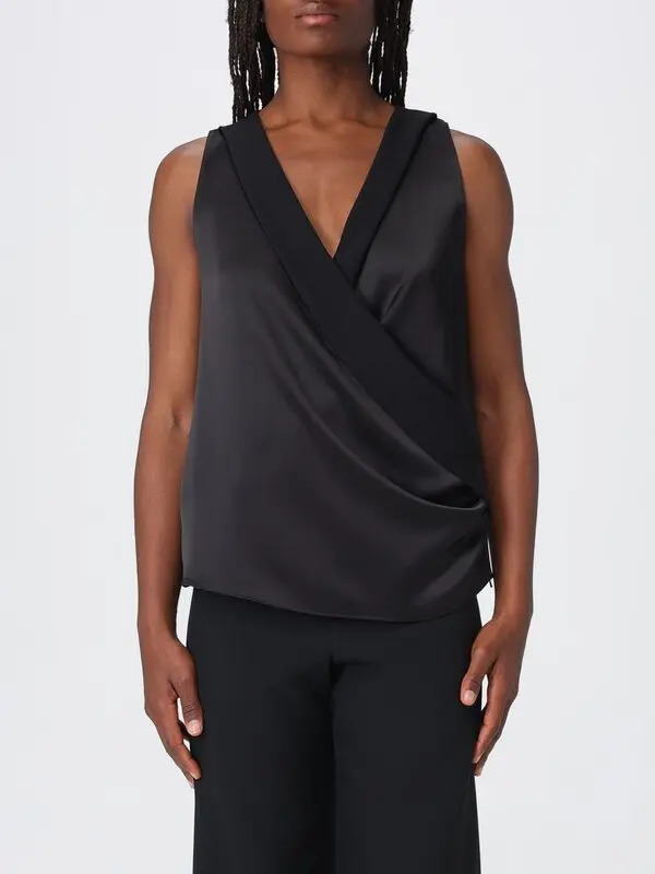 H COUTURE Satin Top - Black