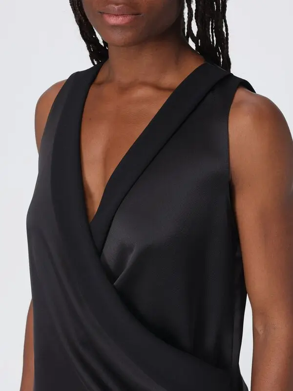 H COUTURE Satin Top - Black