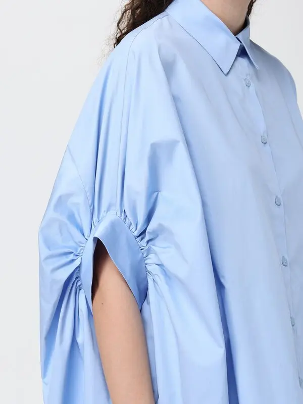 HANITA Cotton Shirt - Gnawed Blue