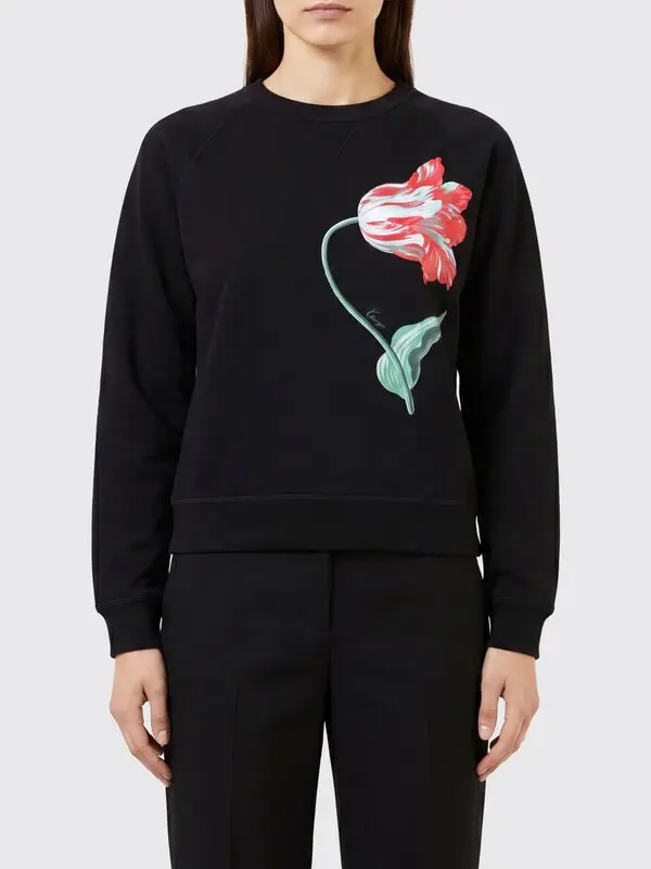 Kenzo Relaxed Fit Floral Print Crewneck Sweatshirt In Cotton