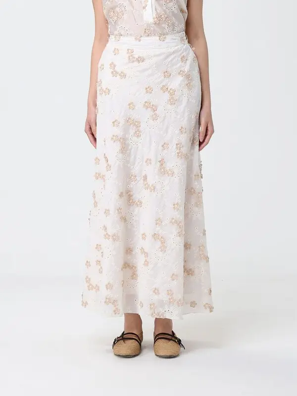 HANITA Embroidered Maxi Skirt