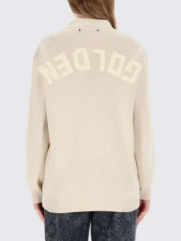 GOLDEN GOOSE Relaxed Fit V-neck Cotton-blend Cardigan With Patch Pockets