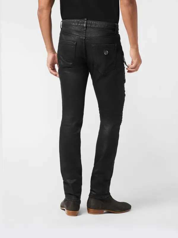 Philipp Plein Skinny Fit Distressed Denim Jeans