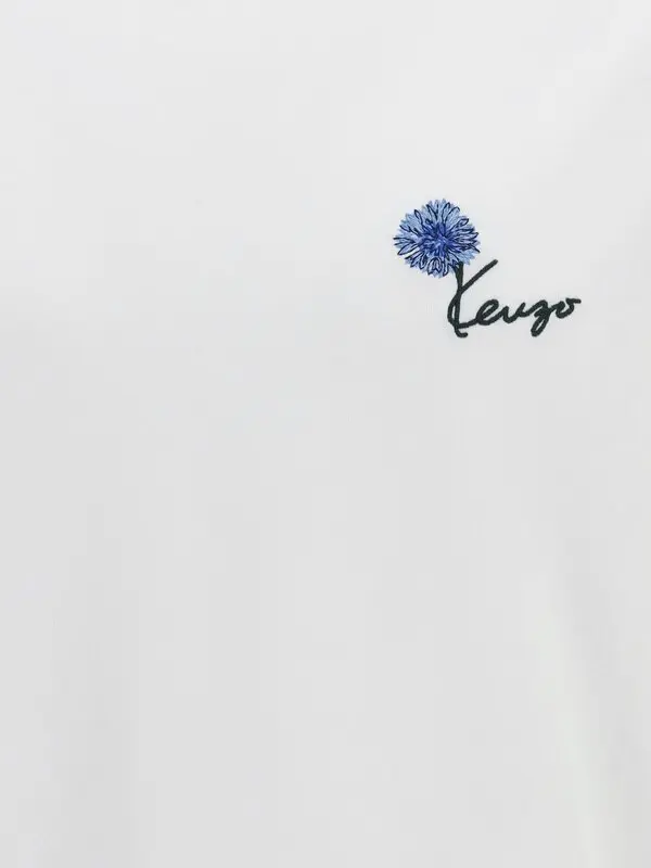 Kenzo Contrasting Logo Cotton T-shirt - White