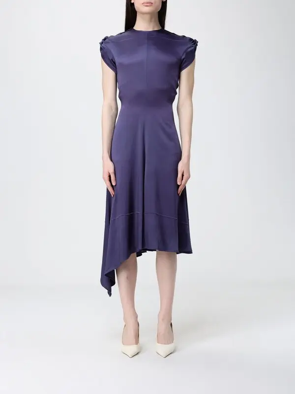 Victoria Beckham Asymmetrical Midi Dress - Blue