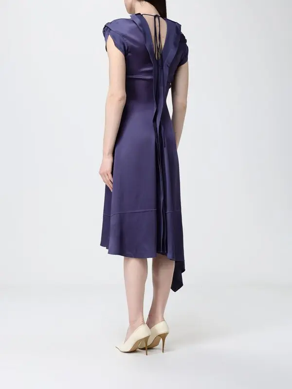 Victoria Beckham Asymmetrical Midi Dress - Blue
