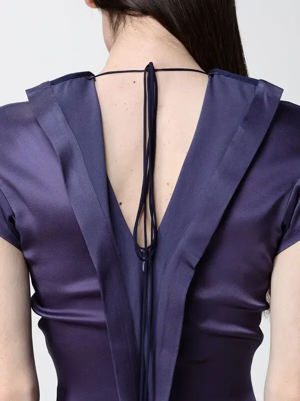 Victoria Beckham Asymmetrical Midi Dress - Blue
