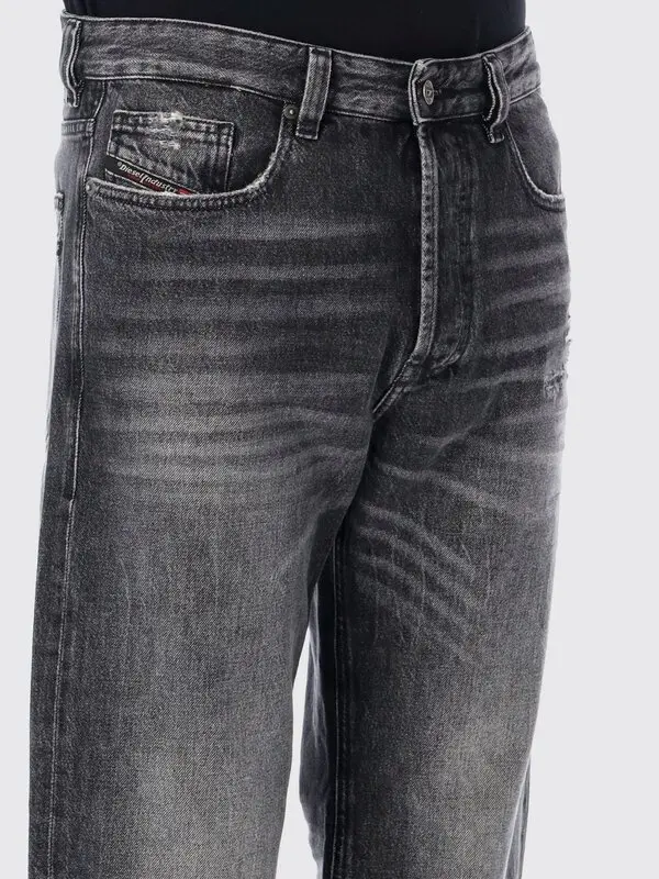 DIESEL® D-macs Tapered Fit Stretch Denim Jeans With Distressed Effect